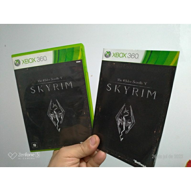 Jogo Xbox 360 The Elder Scrolls V Skyrim original completo veja fotos ...