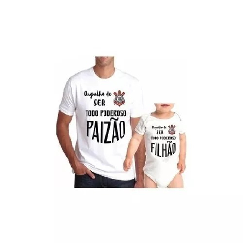 Kit Pai E Filho Camiseta E Body Orgulho De Ser Corinthians | Shopee Brasil