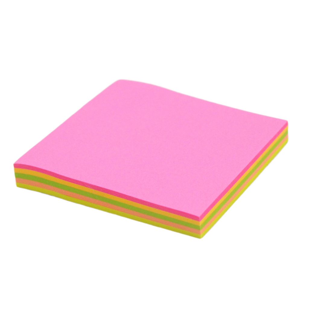 Bloco De Notas Adesivo 100 folhas Colorido escolar escritorio | Shopee ...