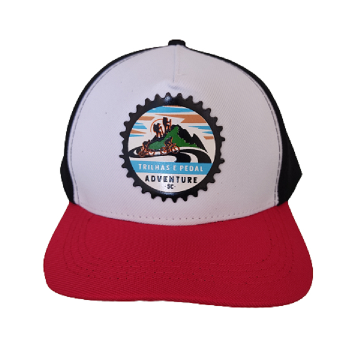 Boné Gorro Trilhas e Pedal Adventure SC Azul Aba Reta Premium Furado a ...
