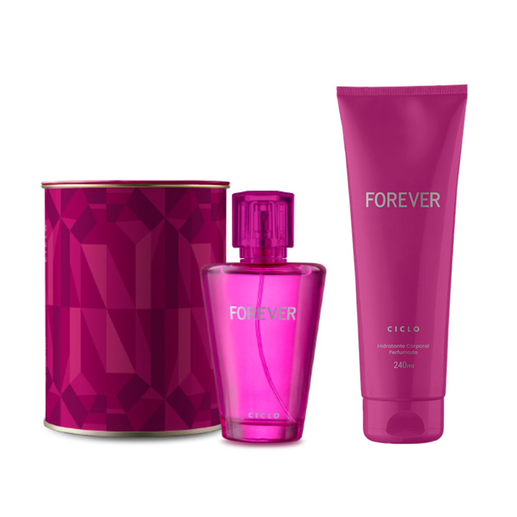 Kit Forever Ciclo Hidratante 240ml E Deo Colônia Lata 100ml | Shopee Brasil