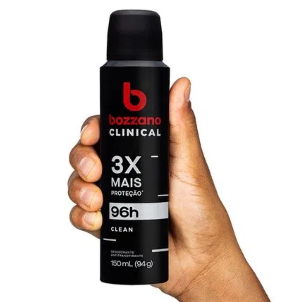 Desodorante Clinical Clean Antitranspirante Aerossol Bozzano Masculino ...