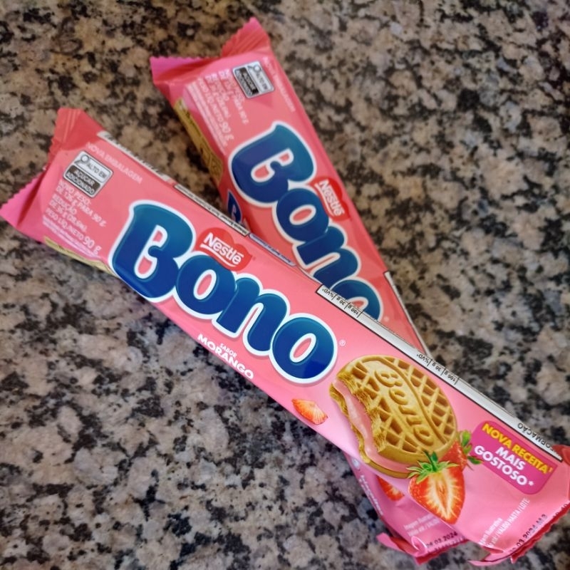 Biscoito Recheado Bono sabor morango | Shopee Brasil