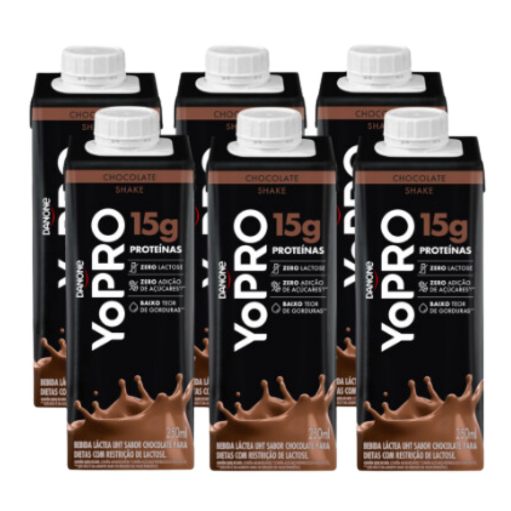 Pack 6 Unidades YoPRO Chocolate 15G Protein 250ml | Shopee Brasil