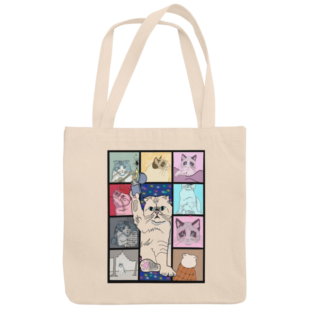 Bolsa Sacola Ecobag Brim Com e Sem Zíper Karma is Cat Gatinho Cat 100% Algodão | Shopee Brasil