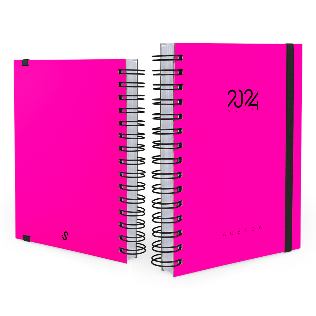 Agenda 2024 Plus Capa Dura Cores Spot Neon | Shopee Brasil