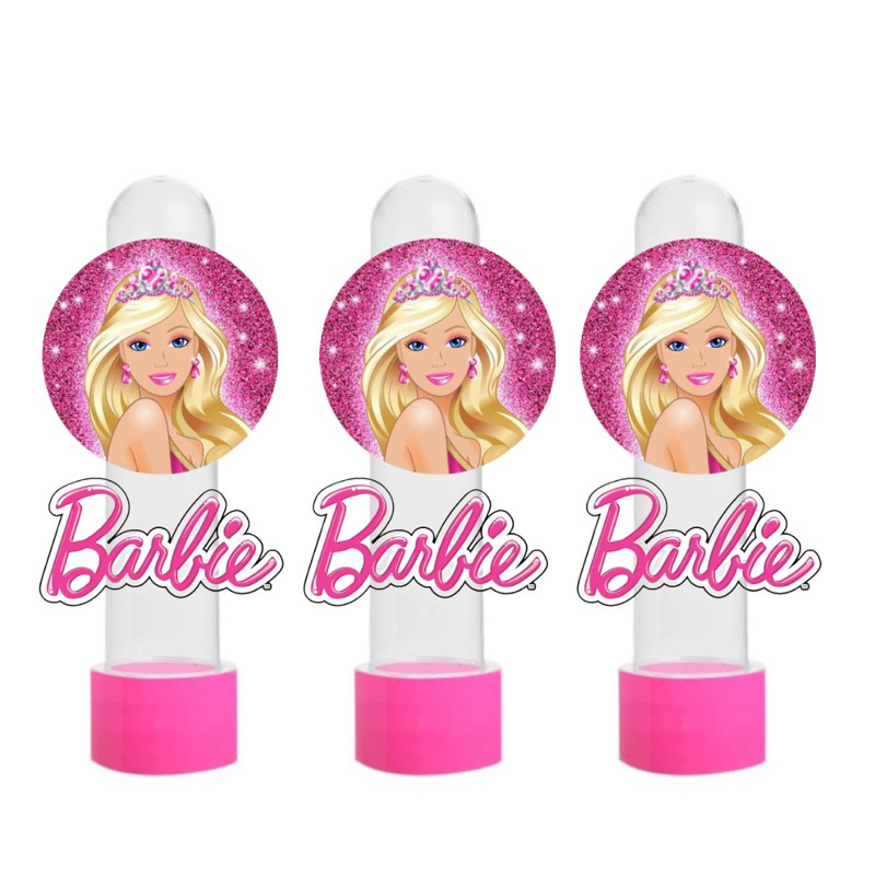 Tubets personalizados Barbie Kit com 10 tubetes personalizados | Shopee ...