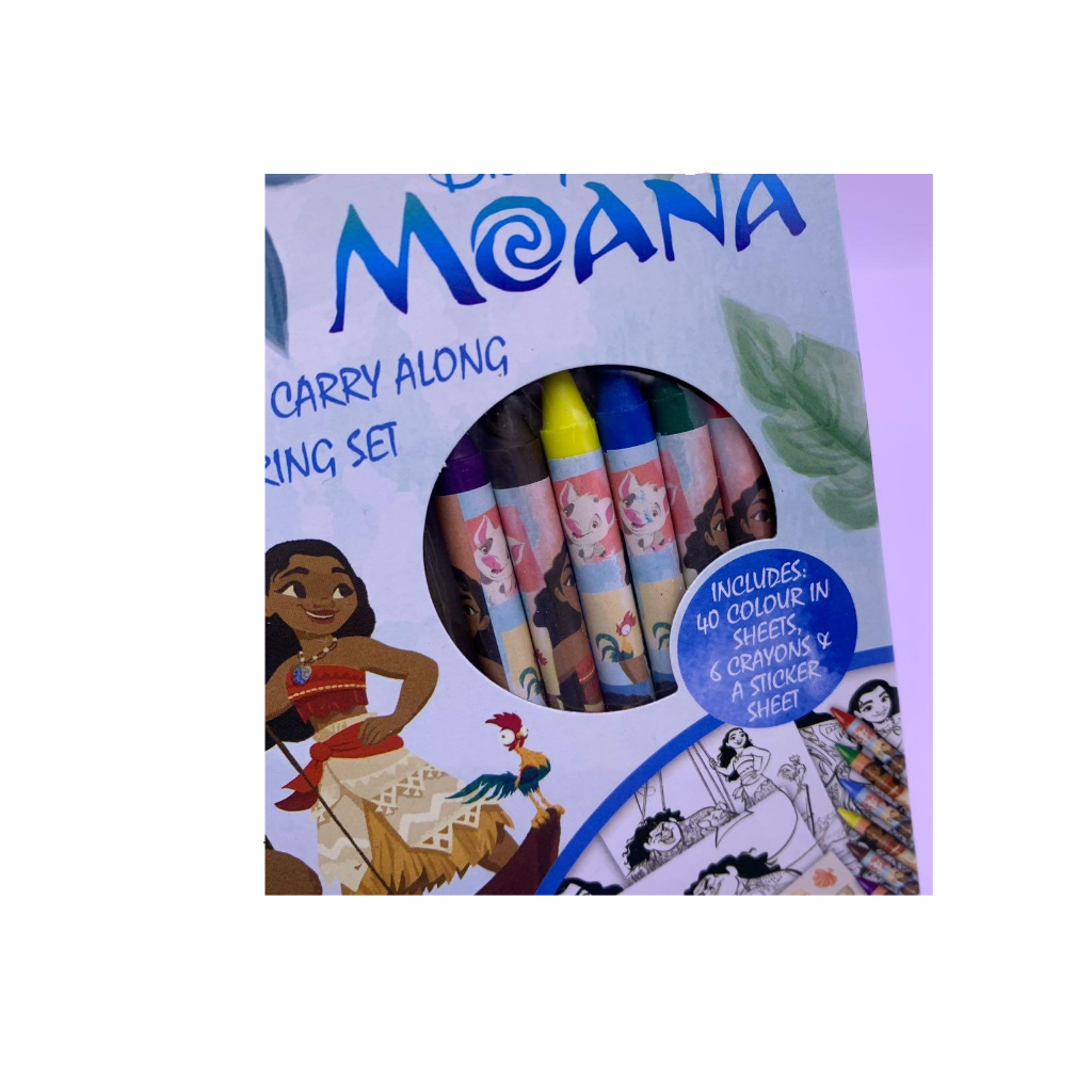 Kit De Colorir Moana Adesivos e giz de cera- Primark | Shopee Brasil