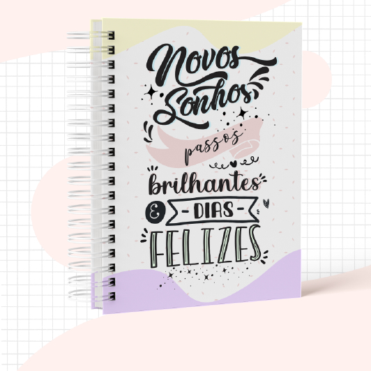 Caderno Lettering dias felizes | Shopee Brasil