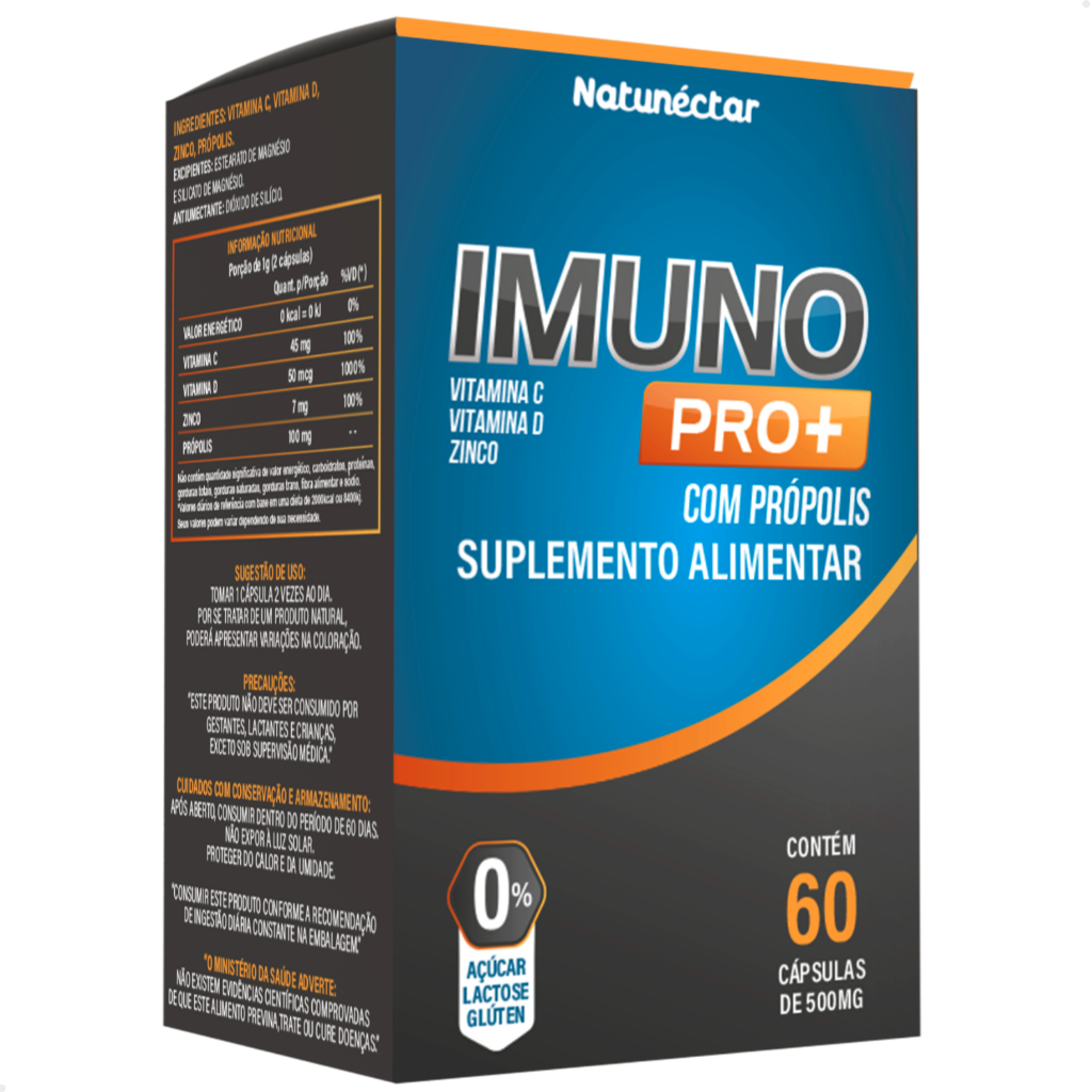 Imuno Pro+ 500mg - 60 Cápsulas - Natunéctar | Shopee Brasil