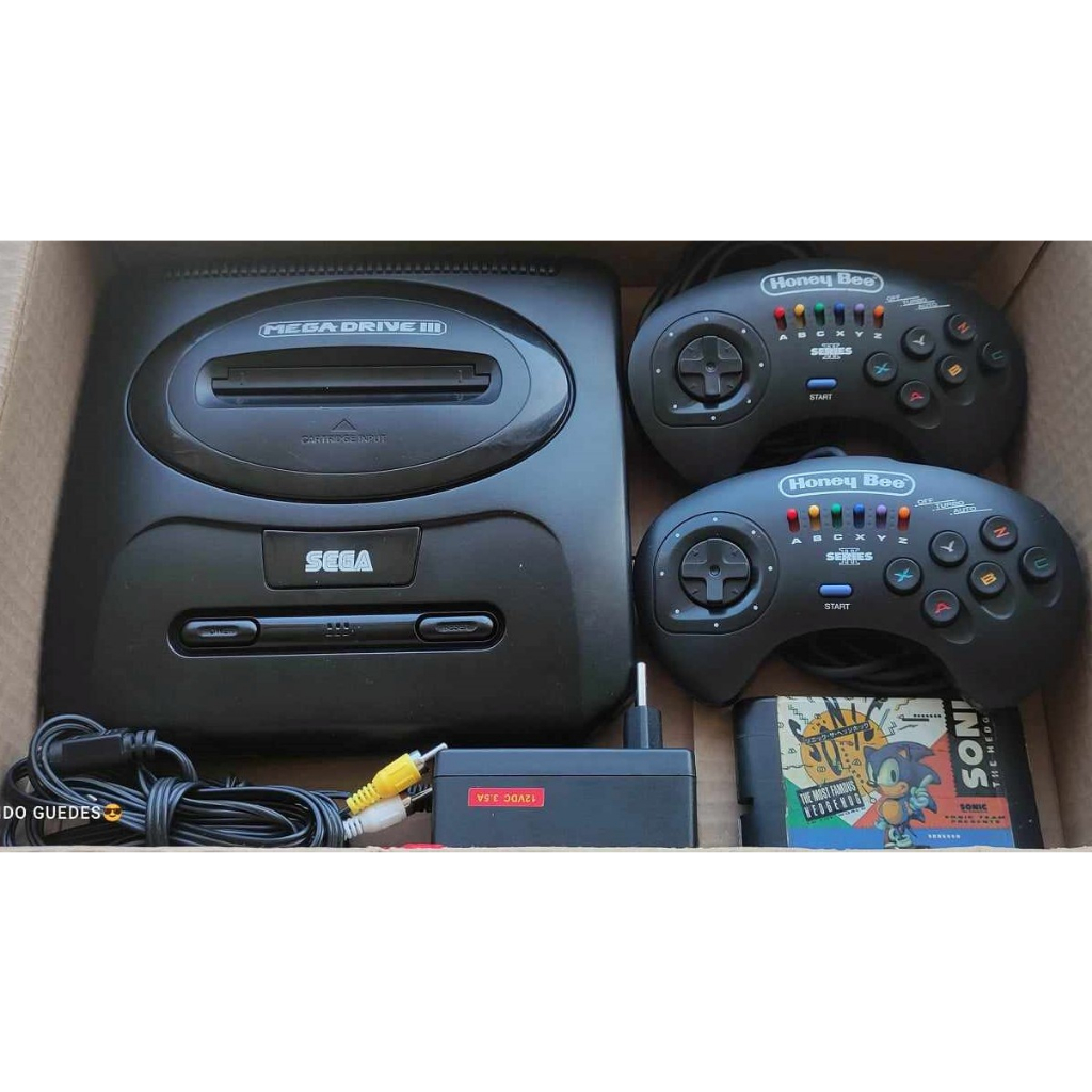 Console Mega drive 3 TecToy Completo +Controles Honey Bee Em Estado Perfeito, aparelho, video ...