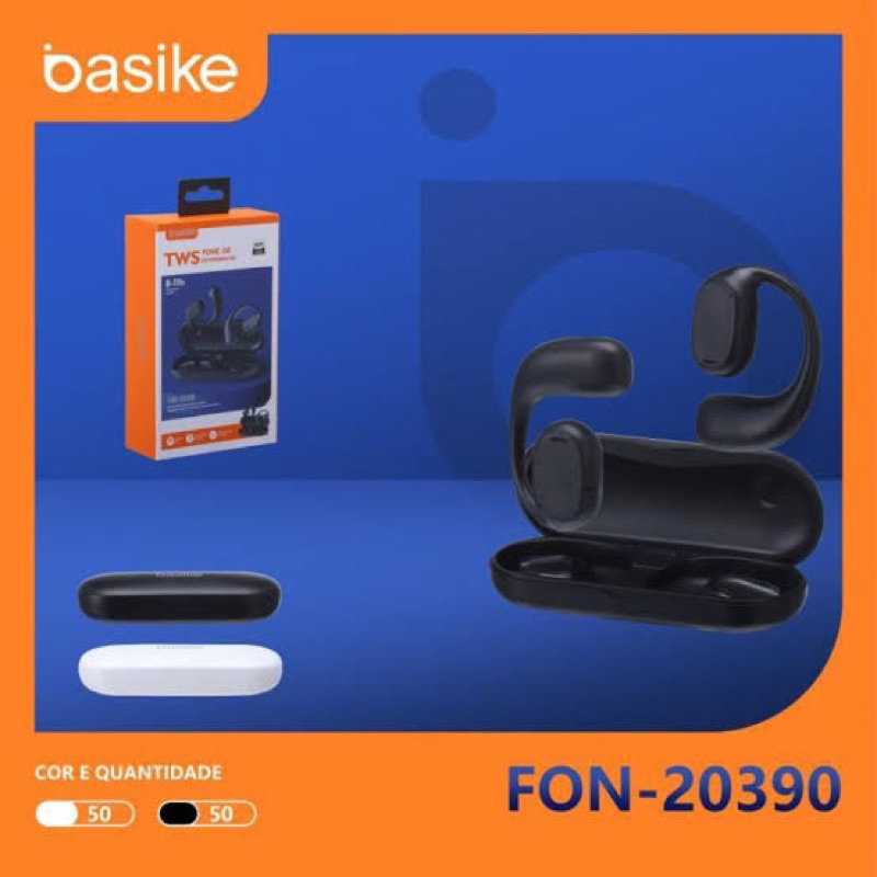 Fone de Ouvido Bluetooth TWS Basike Fon-20390 | Shopee Brasil
