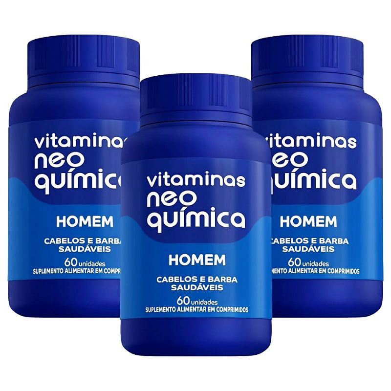Kit 3 Centrotabs Homem c/60 Comprimidos Neo Química | Shopee Brasil