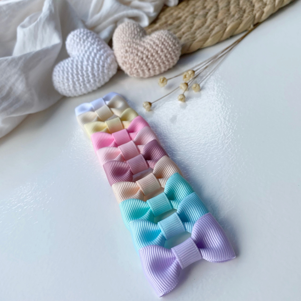 Kit 10 lacinhos para bebê presilha 100% forrada Mini lacinho Escolha ...