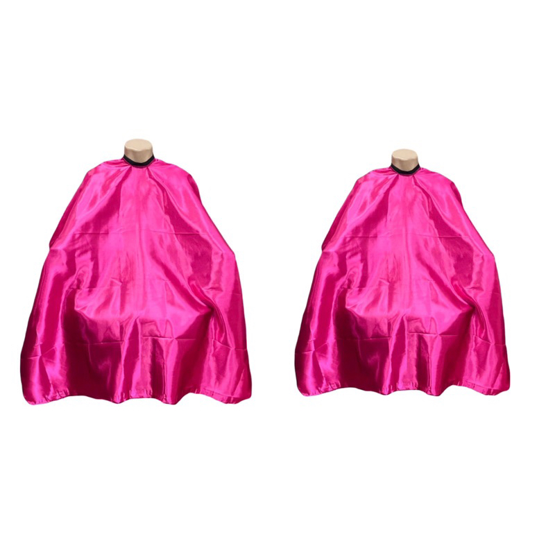 kit contem 2 capas de cortes rosa pink , cabeleireira , capas em cetim ...
