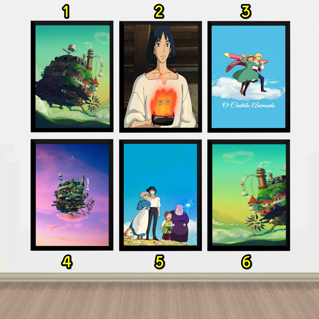 Quadro Castelo animado Anime Studio Ghibli | Shopee Brasil