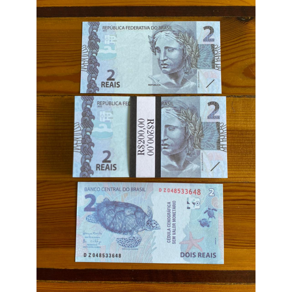 Conjunto de Notas de Dinheiro Realistas - 2 Reais - 50 unidades ...
