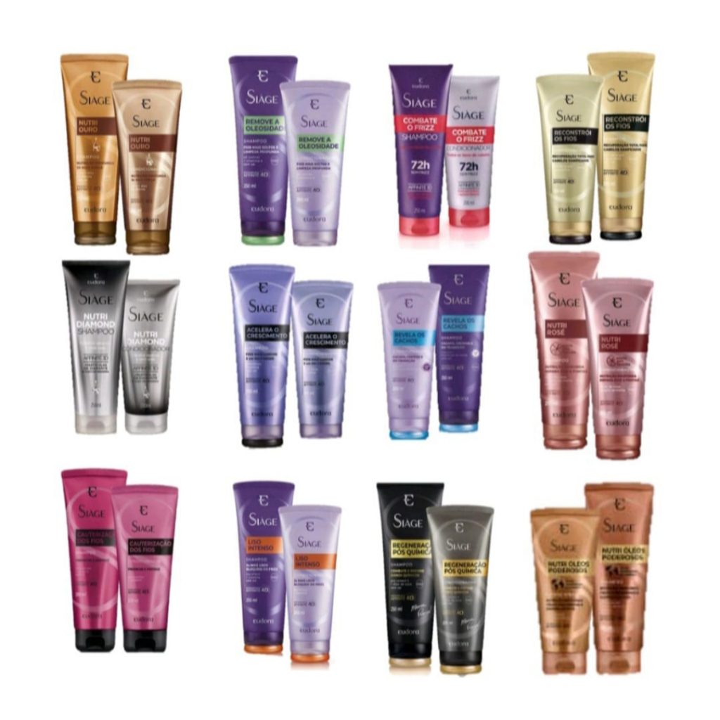Eudora Siáge Shampoo e Condicionador (todos os modelos) | Shopee Brasil
