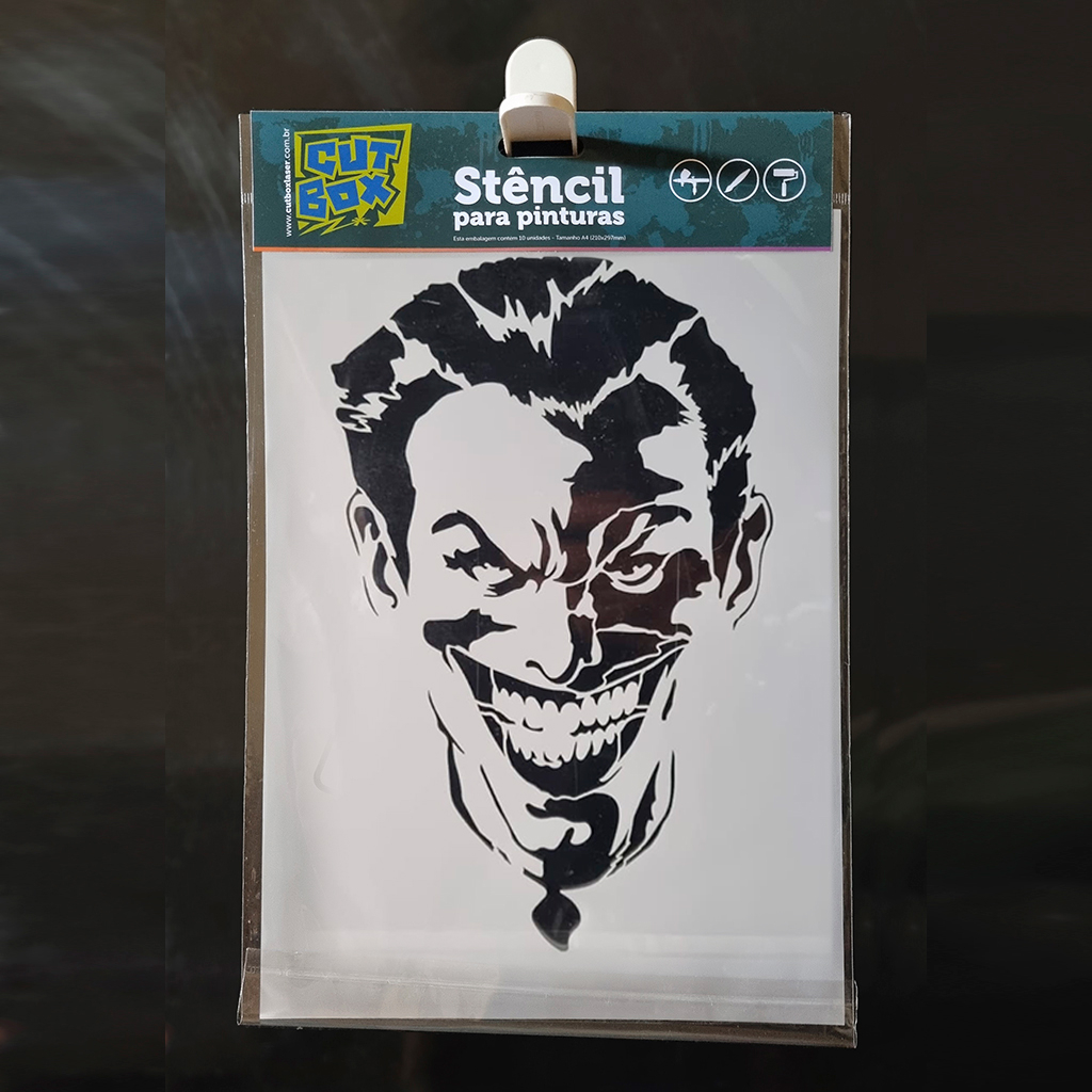 Stencil para aerografias e pinturas - Modelo: Coringa_2 A4. | Shopee Brasil