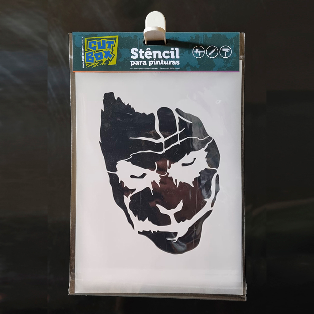 Stencil para aerografias e pinturas - Modelo: Coringa_3 A4. | Shopee Brasil