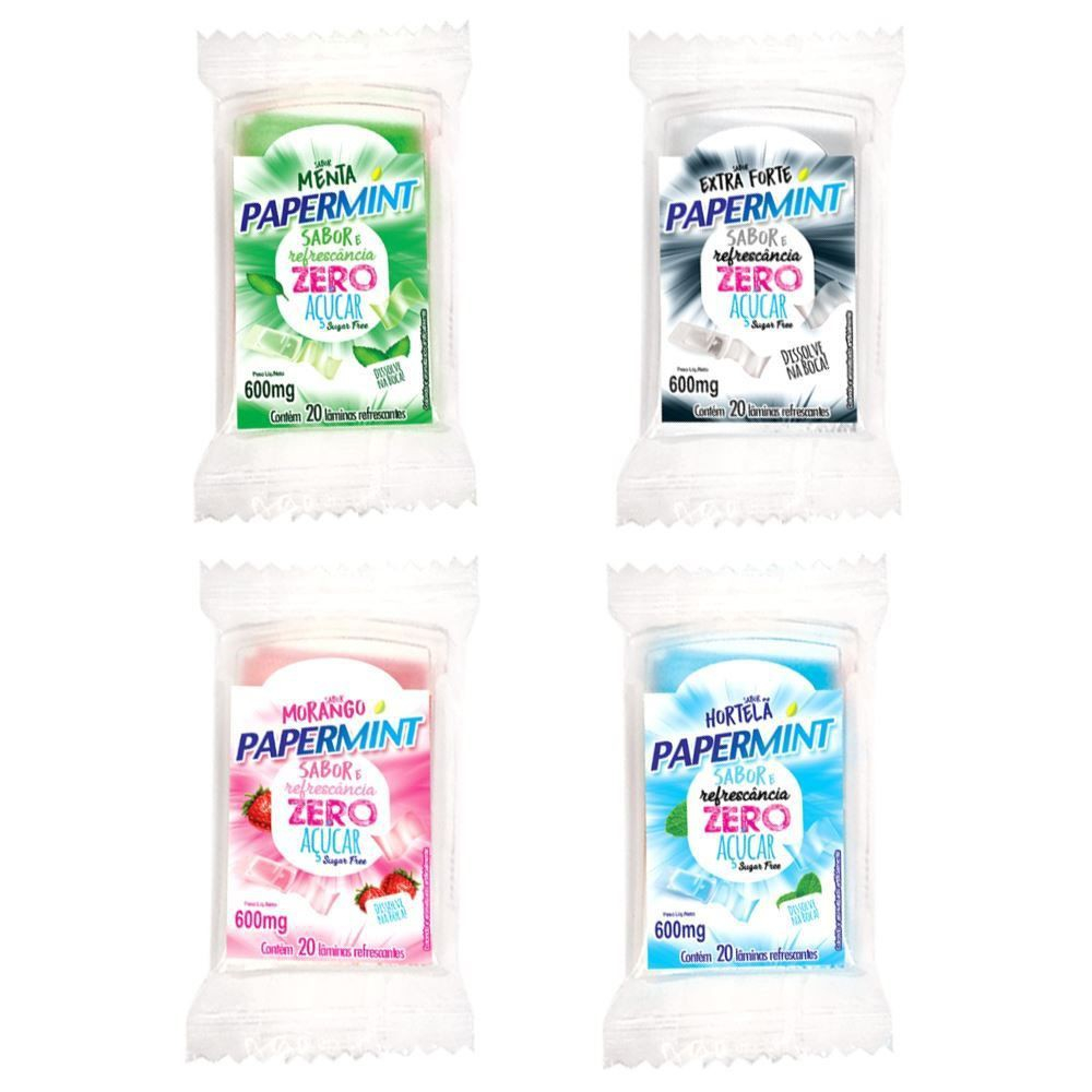 Bala Lamina Papermint Caixa 24 Uni Sabores | Shopee Brasil
