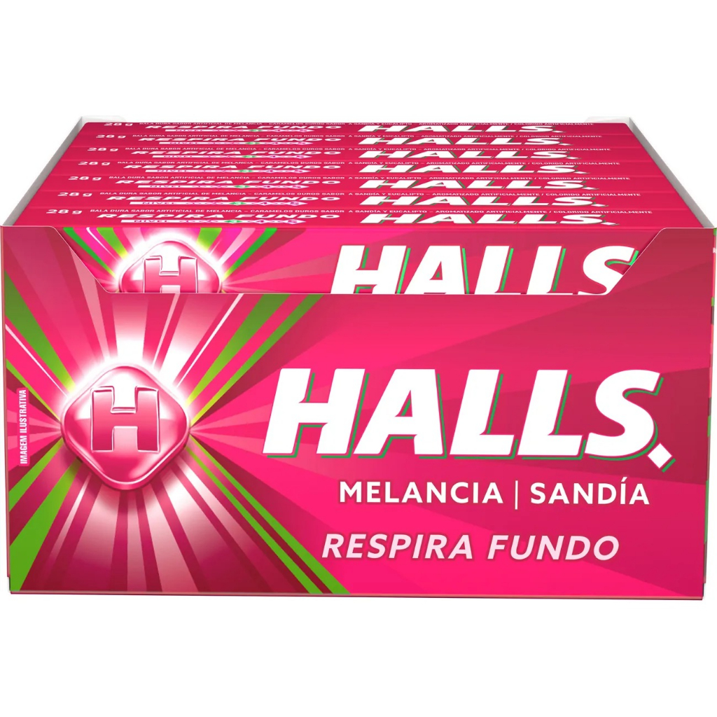 Bala Drops Halls Caixa 21 Unidades Sabores | Shopee Brasil