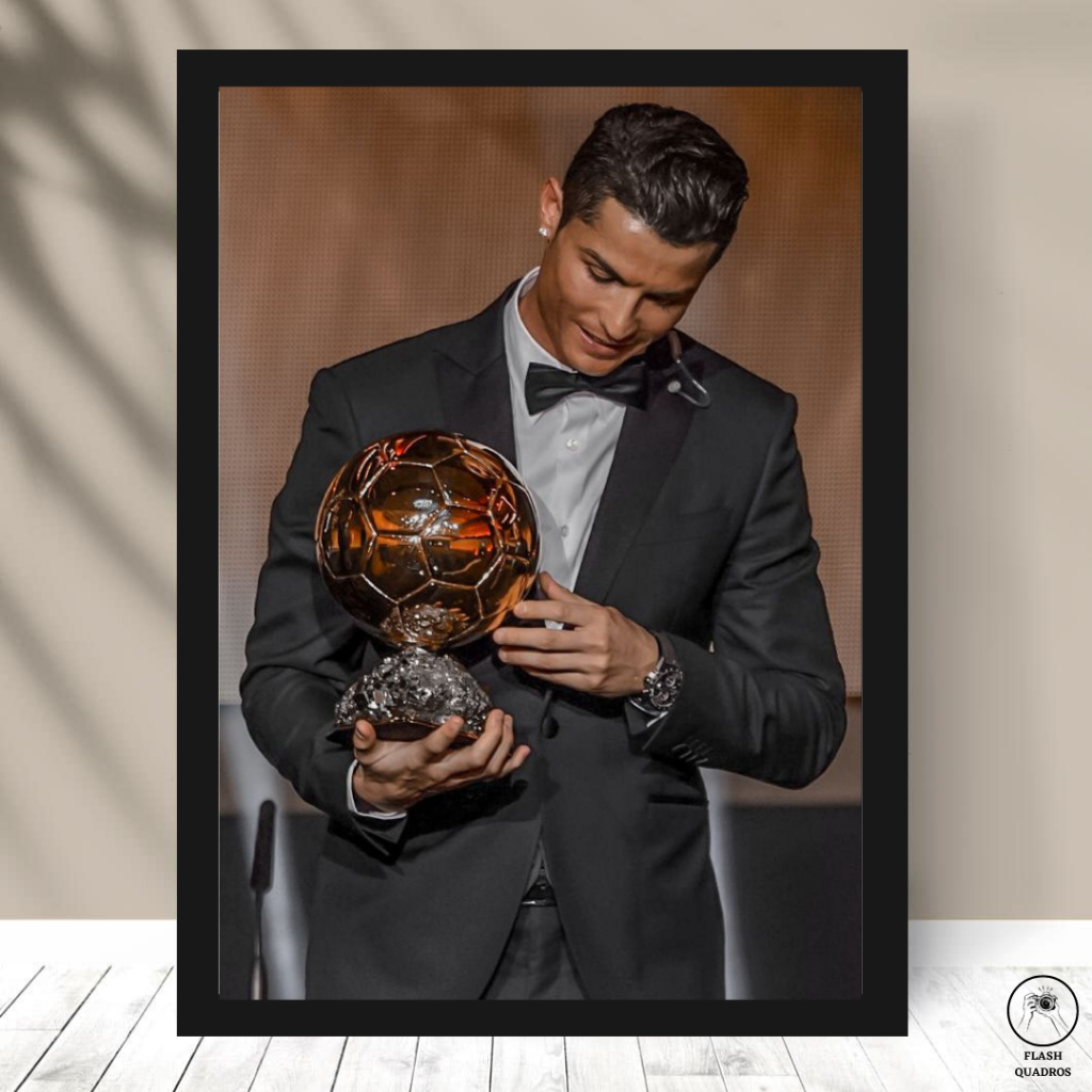 QUADRO CRISTIANO RONALDO CR7 CAMISA C/ MOLDURA E VIDRO A4 A3 REF #350 ...