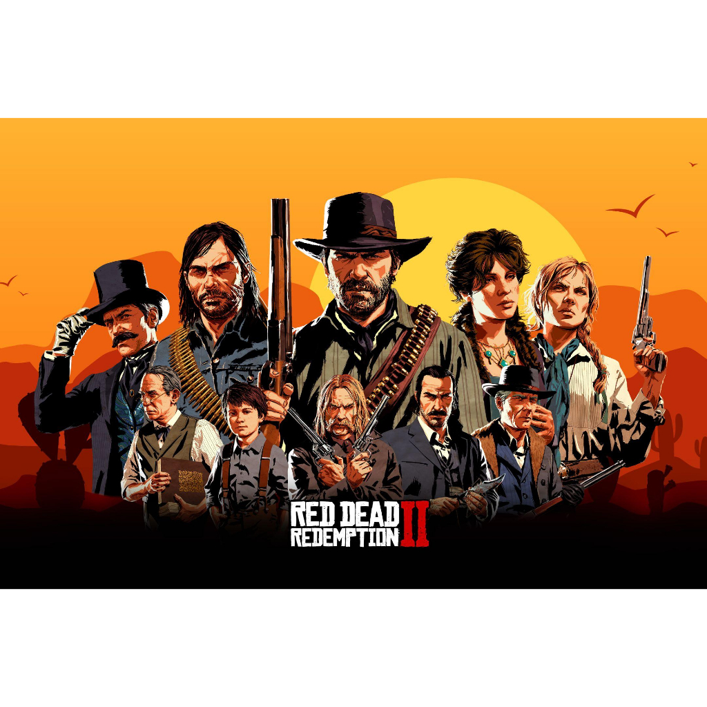 RED DEAD REDEMPTION 2 - 60x40 cm - Quadro decorativo de mdf - Game ...