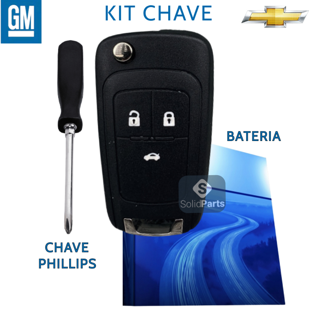 Kit Capa Chave Canivete Gm Onix Cruze Montana Spin Prisma Cobalt ...