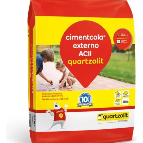 Argamassa Ac-|| Cimentcola Externo Cinza 20kg Quartzolit | Shopee Brasil