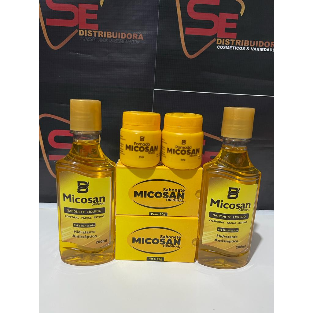 Micosan Kit Pomada clareadora 2 Pomada 2 Barras 2 Liquidos | Shopee Brasil