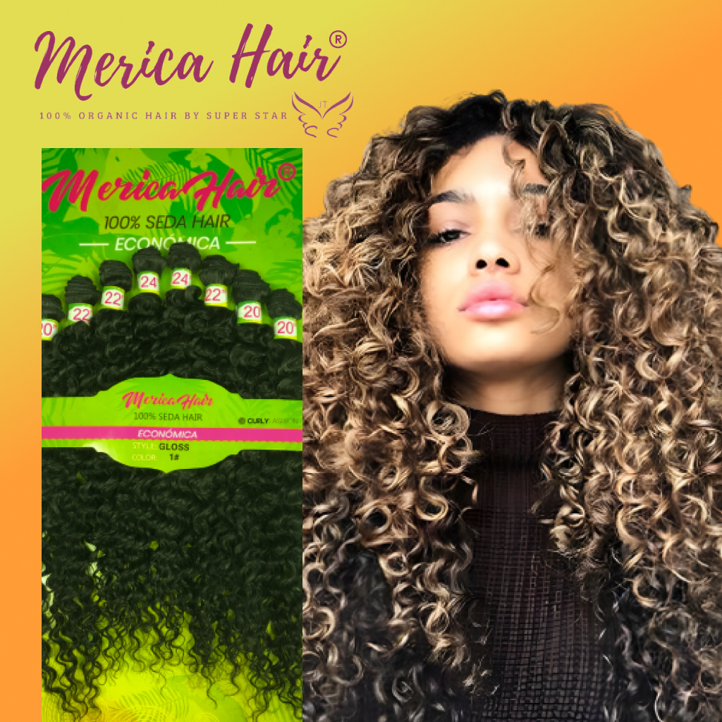 Aplique de Cabelo Mega Hair Entrelace Longo Cacheado - Merica Hair ...