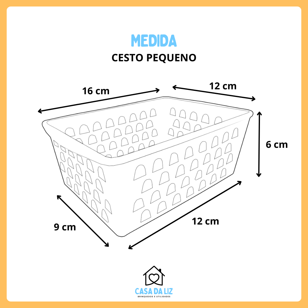 Cesto Organizador 10 Peças 16x12x6cm Pequeno Branco Multiuso Para ...