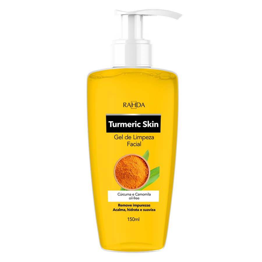 Gel de Limpeza Facial Turmeric Skin Rahda - Cúrcuma e Camomila Oil-Free ...