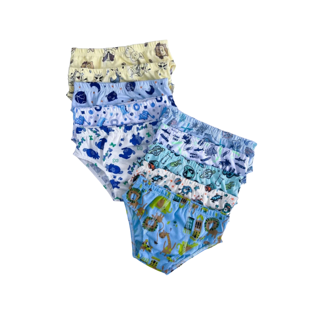 Kit 10 Cueca infantil slip masculino forrada Roupas Íntimas Infantis ...