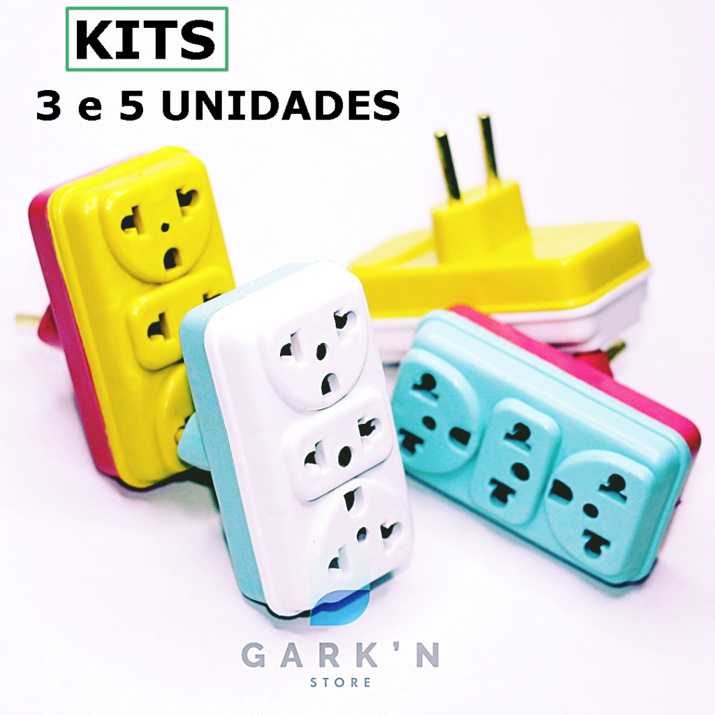 Adaptador de Tomada Simples Benjamim T | Shopee Brasil