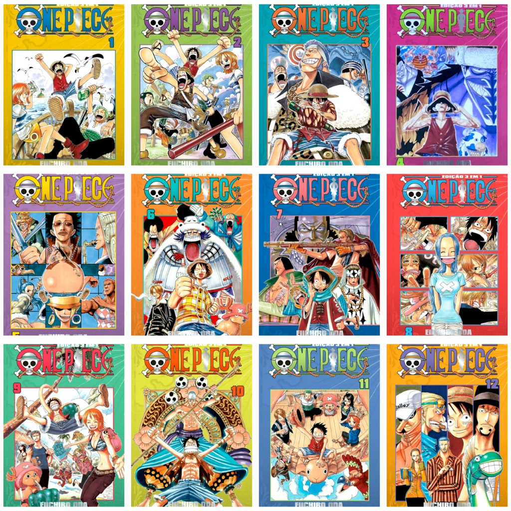 Mangá One Piece 3 em 1 (Novo - Lacrado) | Shopee Brasil