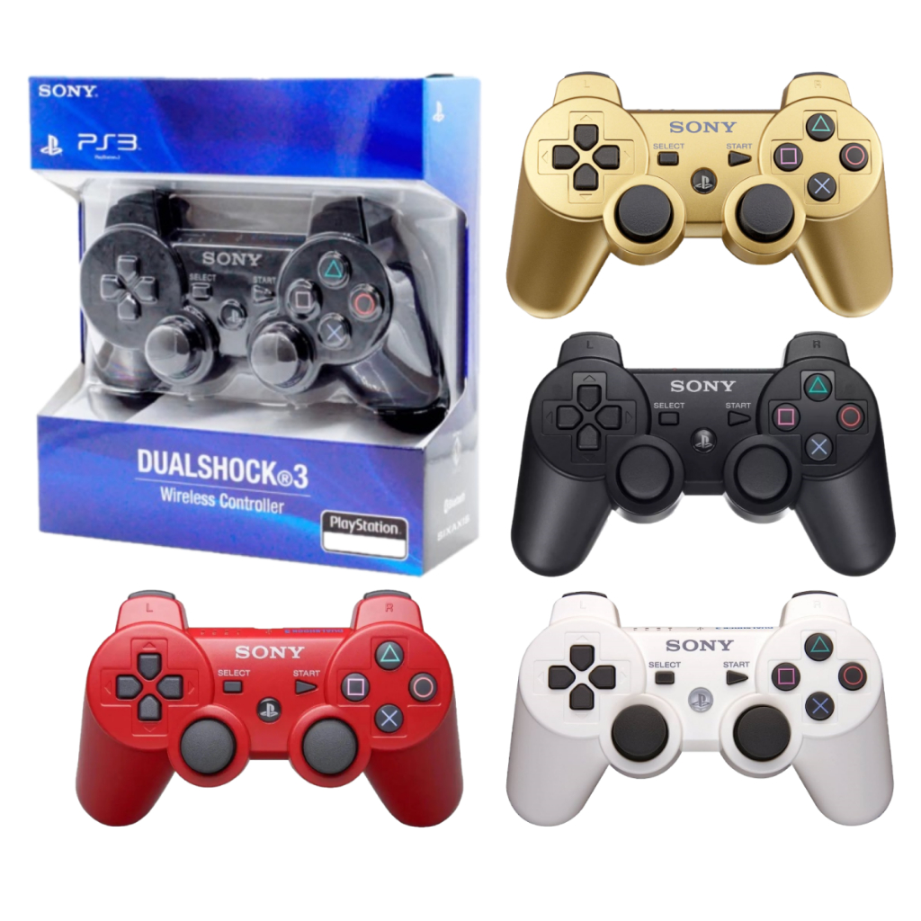 Controle Manete Ps3 Playstation 3 Colorido Branco Dourado Vermelho ...