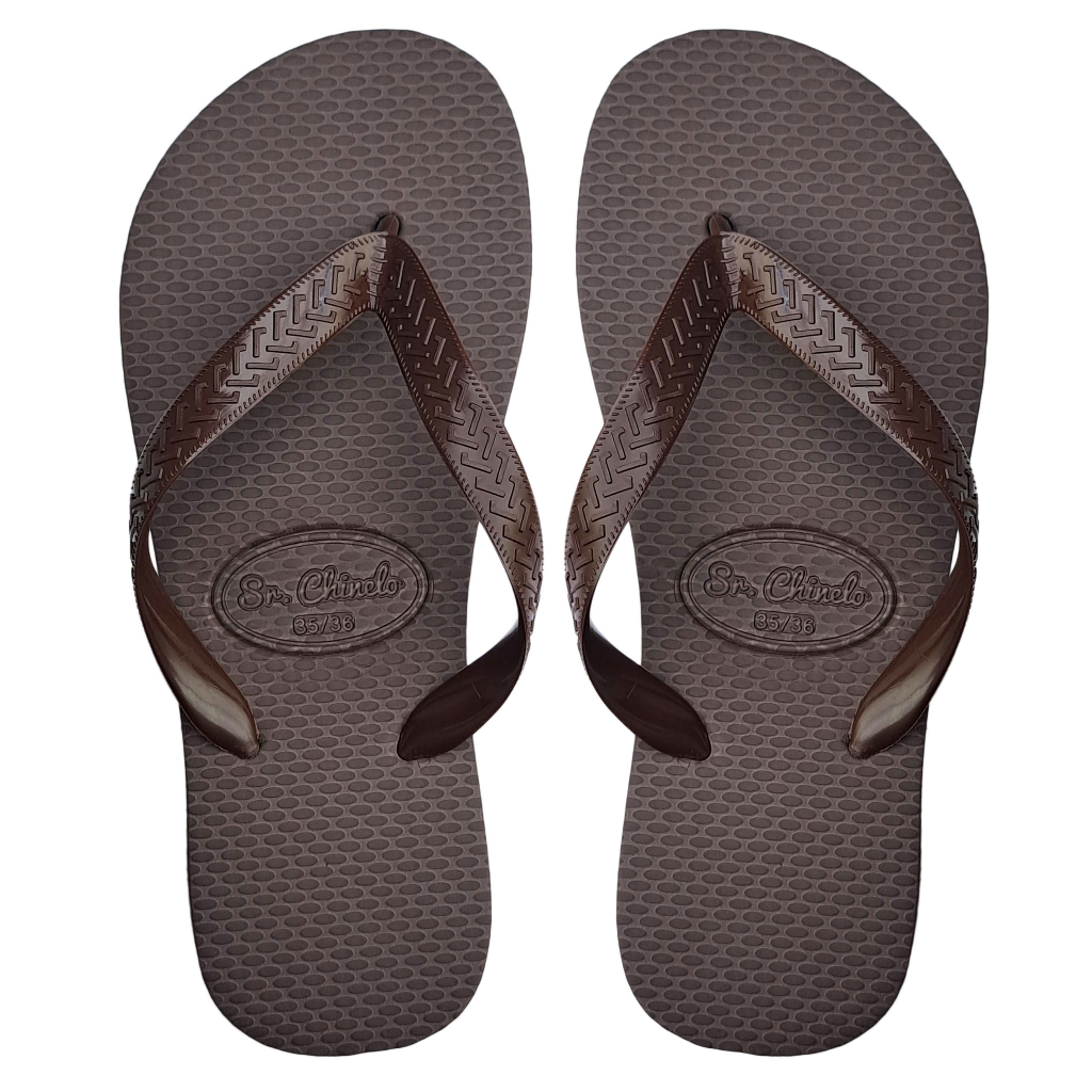 Chinelo Basic marca Sr.Chinelo para Customização Marrom Cacau | Shopee ...