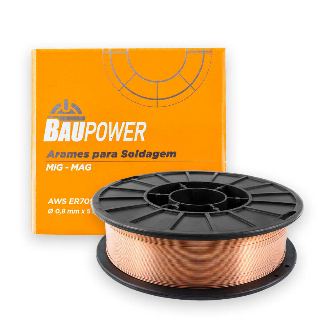 Arame Solda Mig 0,8mm 5kg Er70s-6 - Baupower | Shopee Brasil