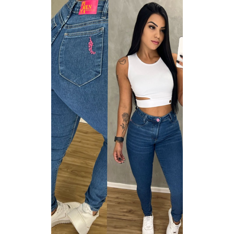 Calça Jeans Pimenta original | Shopee Brasil