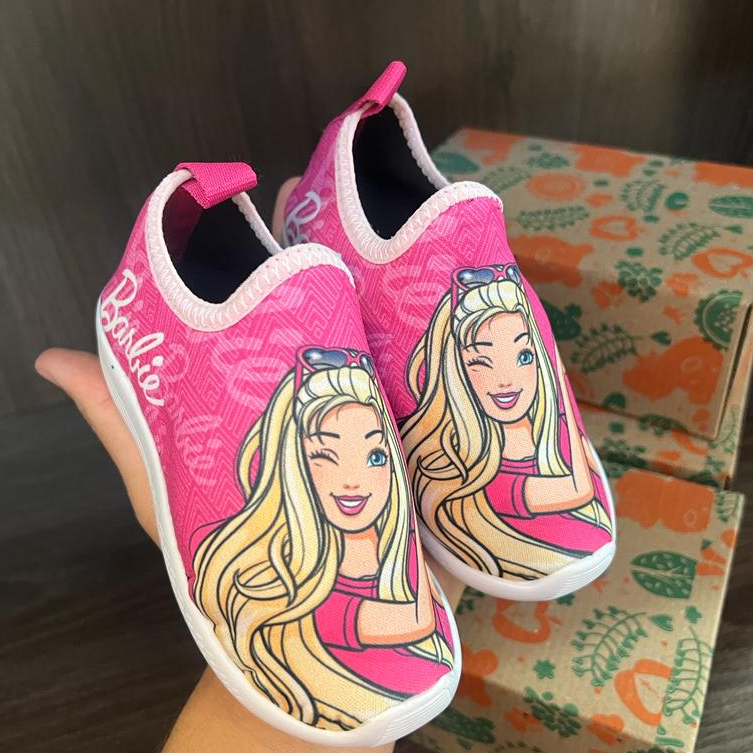 Tenis Barbie Rosa Moda Modinha Tenis Infantil Calce Facil | Shopee Brasil