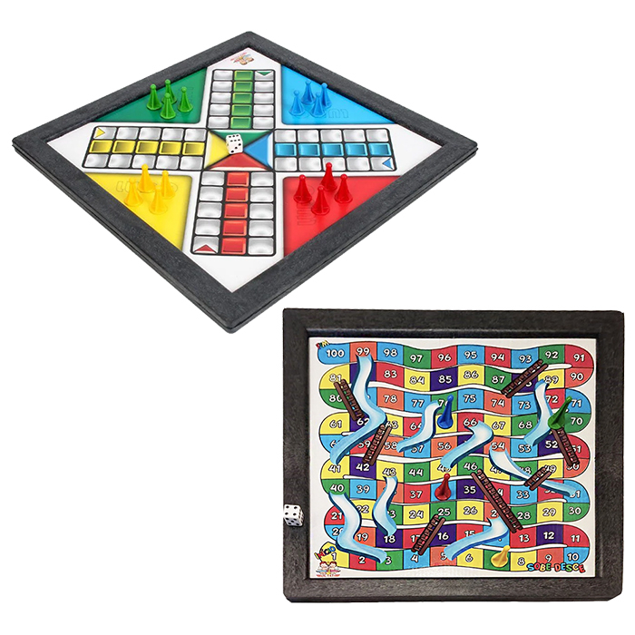 Jogo de tabuleiro 2 em 1 - Ludo e Sobe e Desce - 32cm - Dutati | Shopee ...
