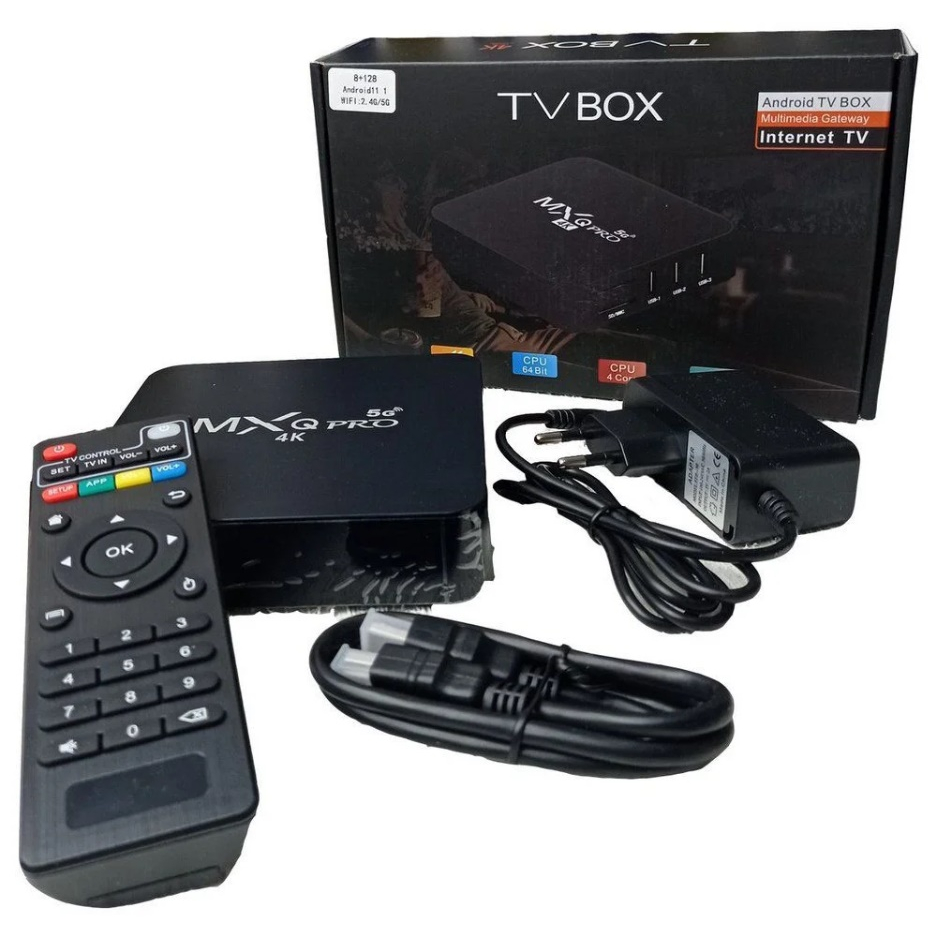 Aparelho Box Smart 4K Transforme qualquer TV em uma SmartTV Android 10. ...