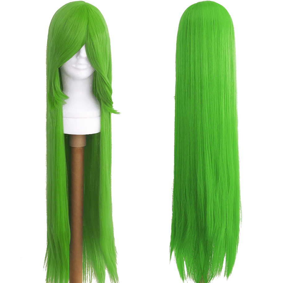 Peruca Cosplay Verde Limão Lisa Longa 100cm Wig Halloween | Shopee Brasil