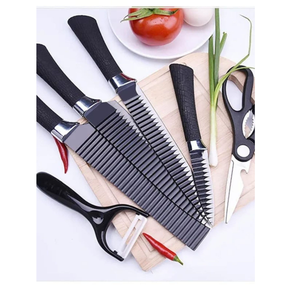 Kit Conjunto de Facas Laminas em Aço Inox 6peças | Shopee Brasil