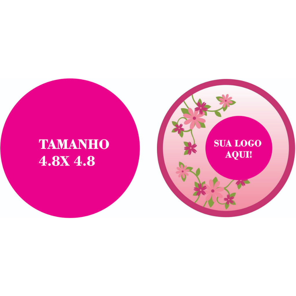 Adesivos Personalizados Redondo 3x4,8x4,8 - Recorte Eletrônico | Shopee Brasil