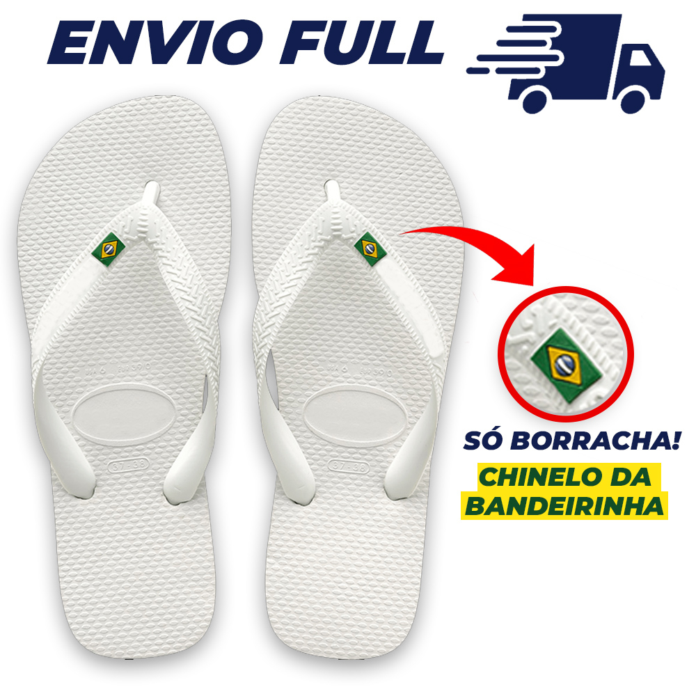 Chinelo do Brasil Tradicional 100% Borracha Postagem Express | Shopee ...