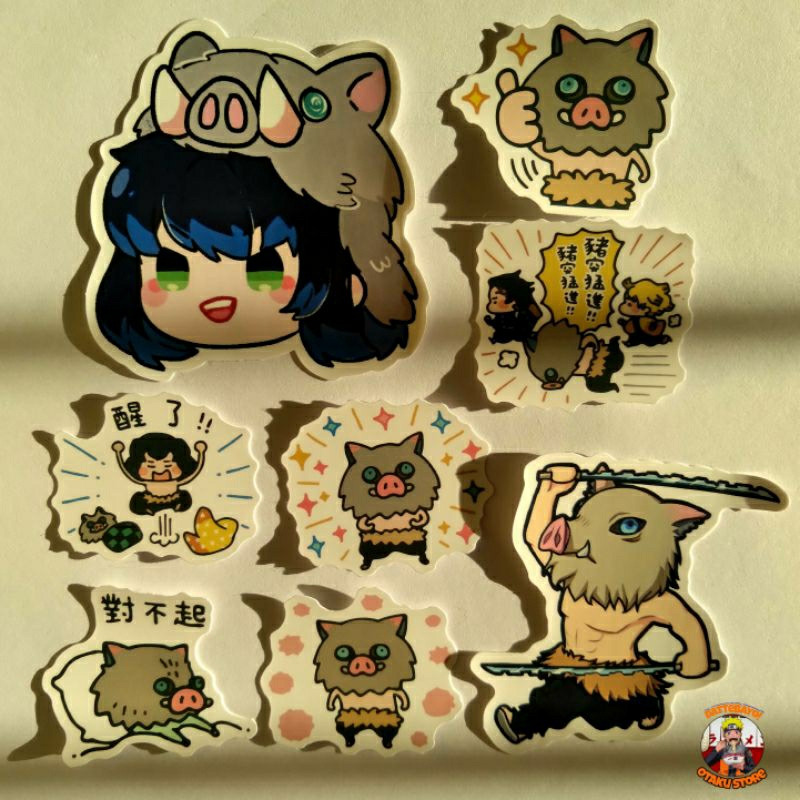 kit Adesivos Stickers Inosuke Kimetsu no yaiba chibi Anime demon slayer ...