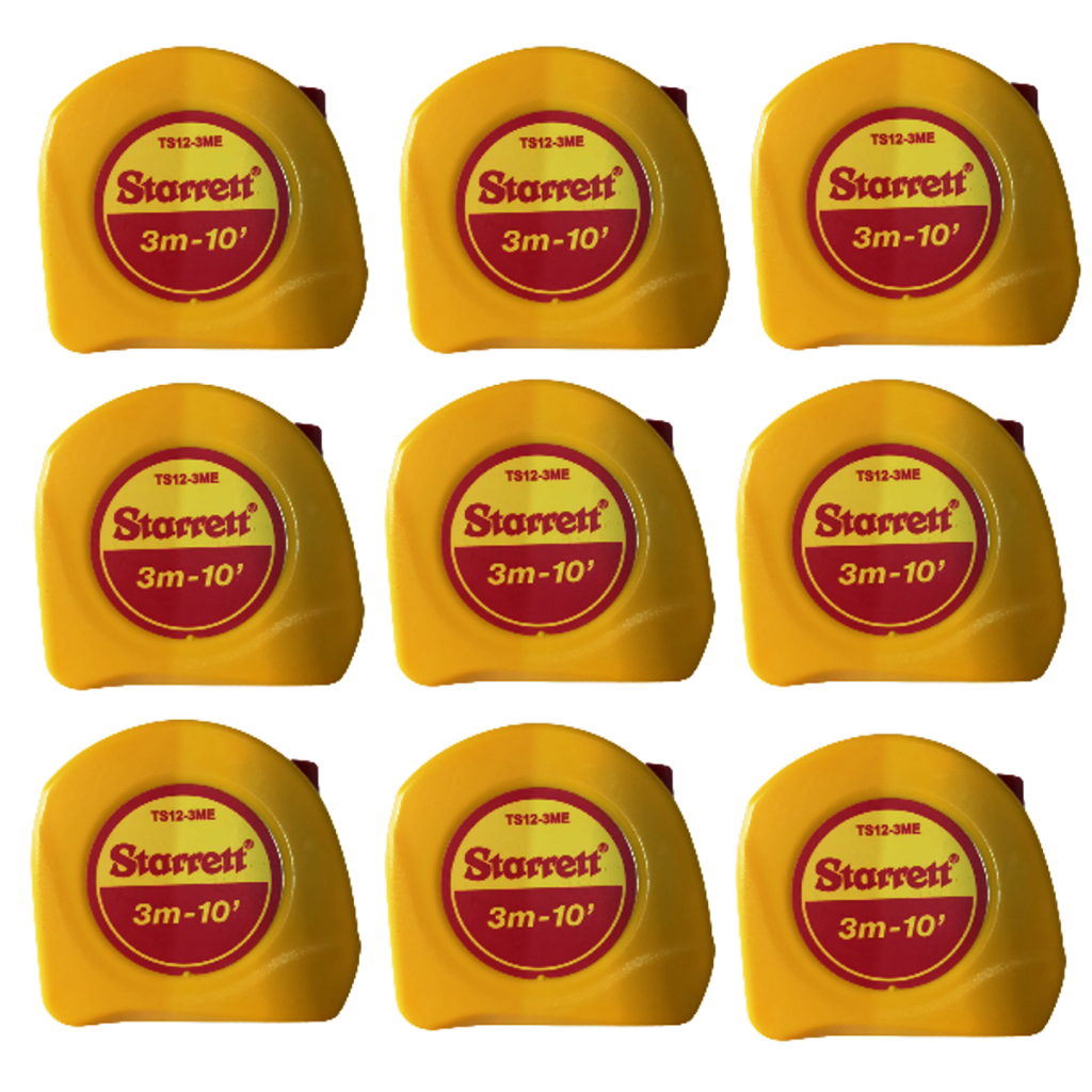 Trena Métrica 3 Metros Starrett Precisão E Resistência c/ Trava - Kit c ...